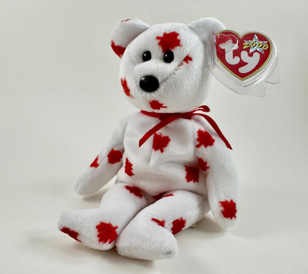 Vintage 2000 TY Beanie Baby: Chinook the Bear With Maple Leaves - Etsy