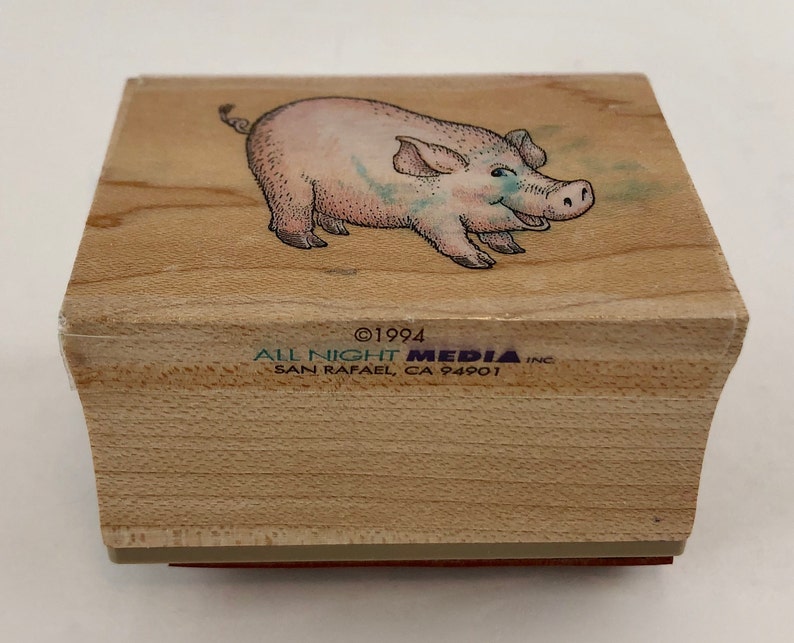 Vintage 1994 All Night Media Talking Stamps Pig Rubber - Etsy