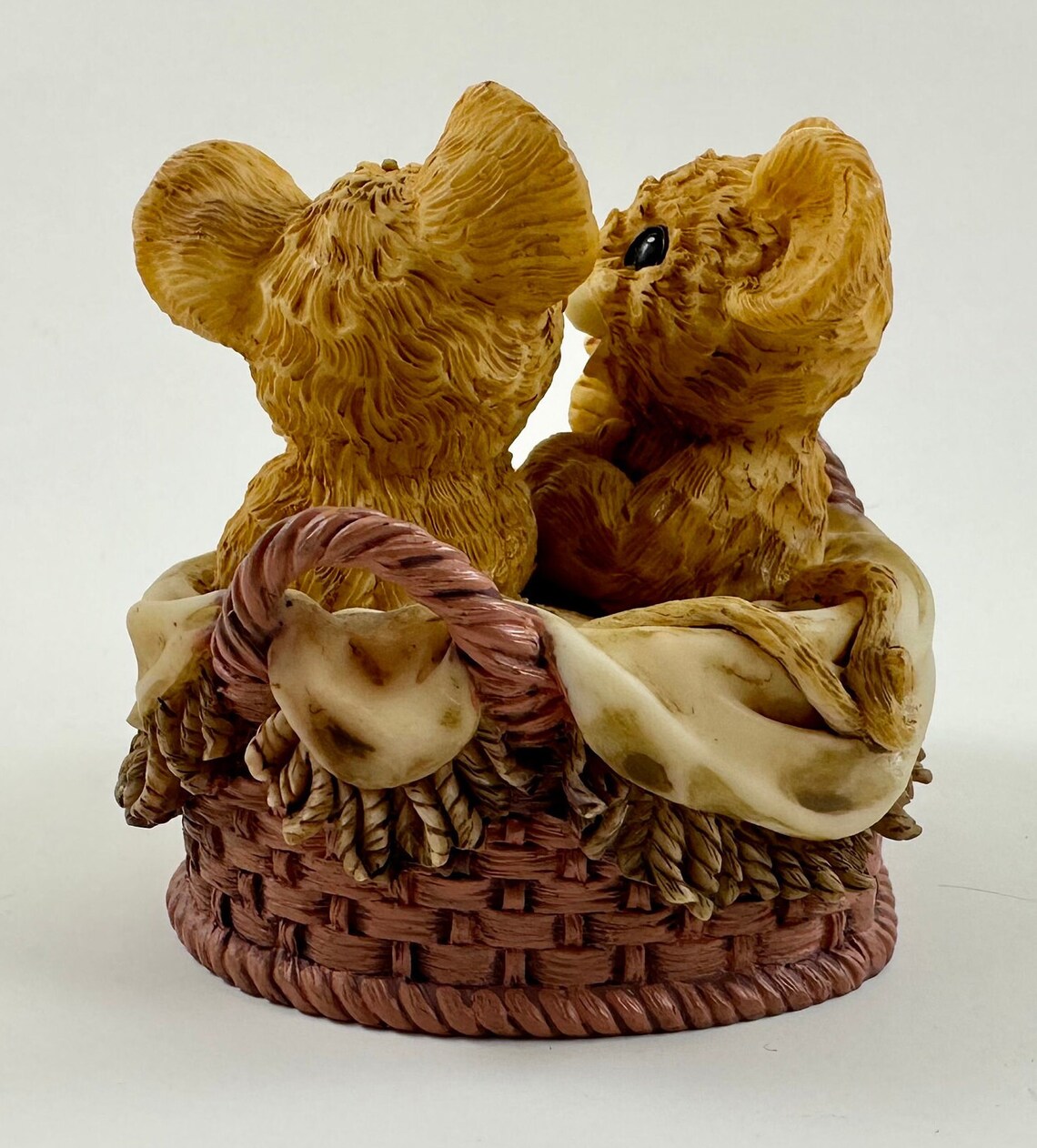 Vintage 1990s Hand Painted Mice Sitting in A Pink Heart Shaped - Etsy