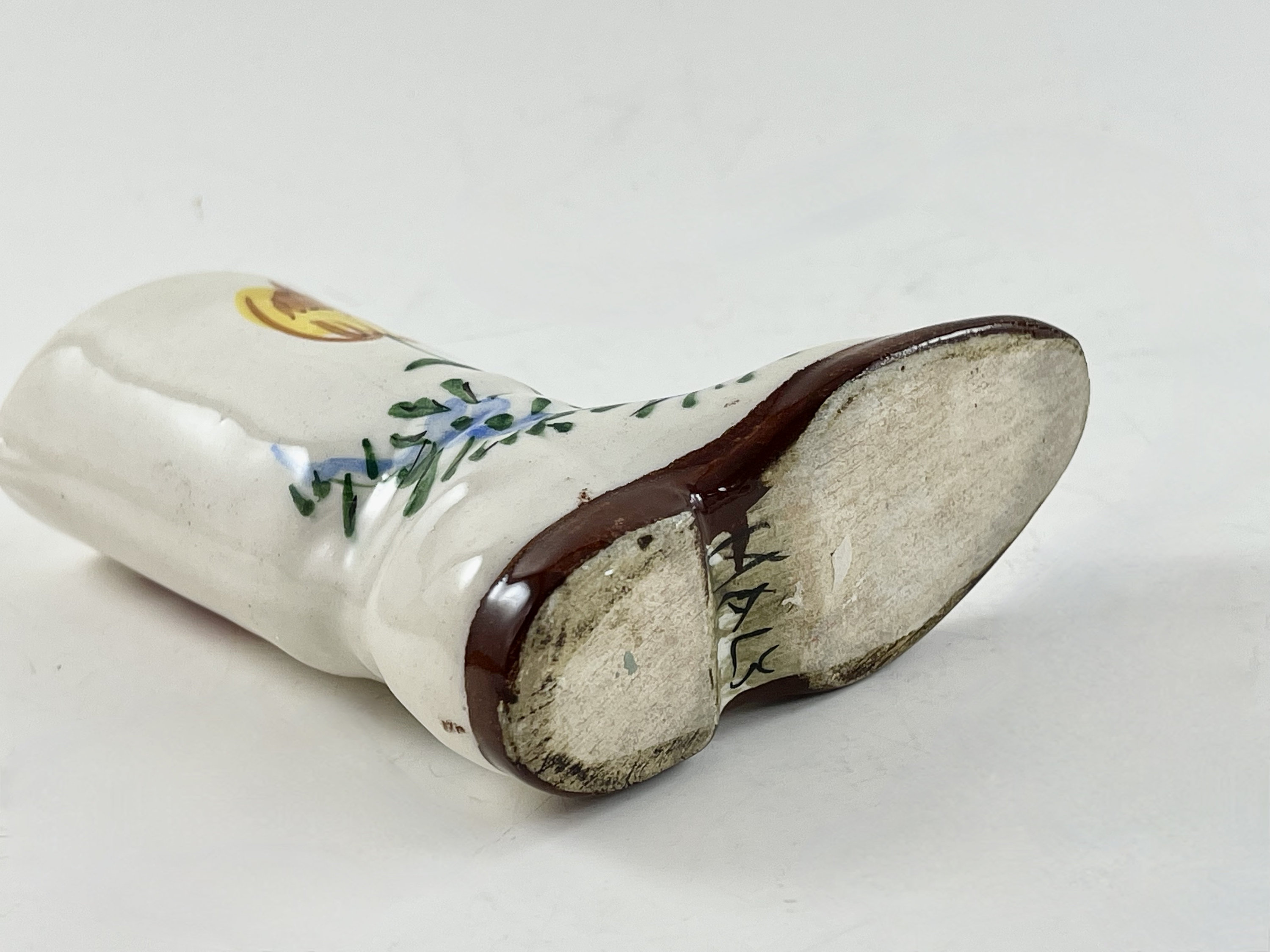 Vintage 1950s Miniature Hand Painted Ceramic Western Collectible Boot ...