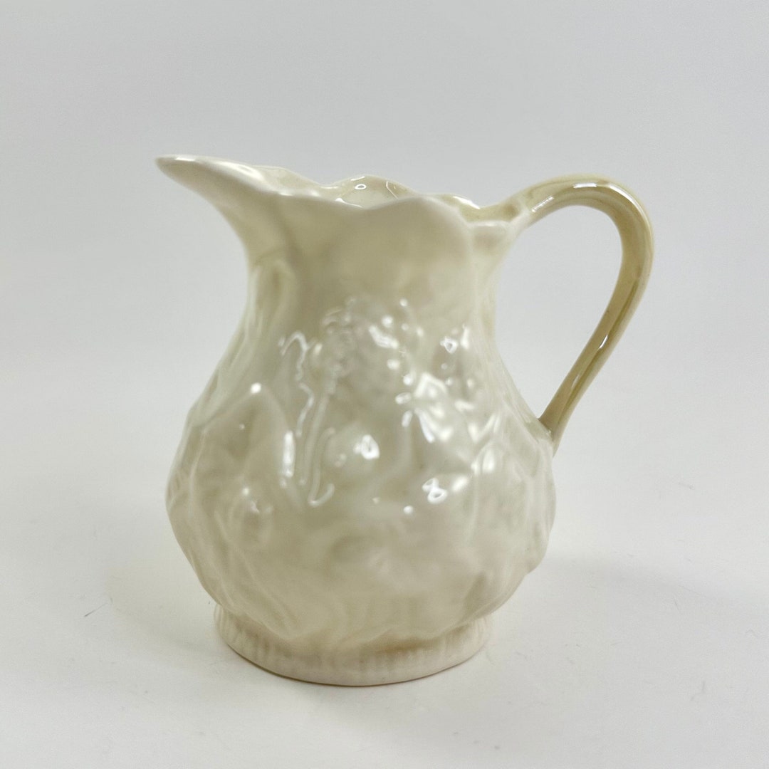 Vintage 1965-1980 Belleek Pottery - Lustre Lotus Pattern Small Creamer ...