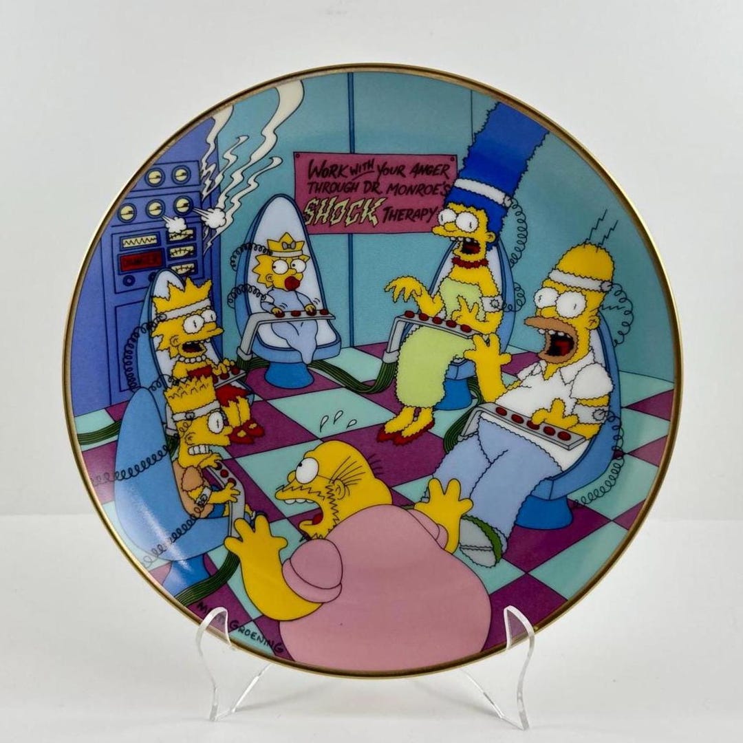 Vintage 1992 the Franklin Mint - the Simpsons - "family Therapy ...