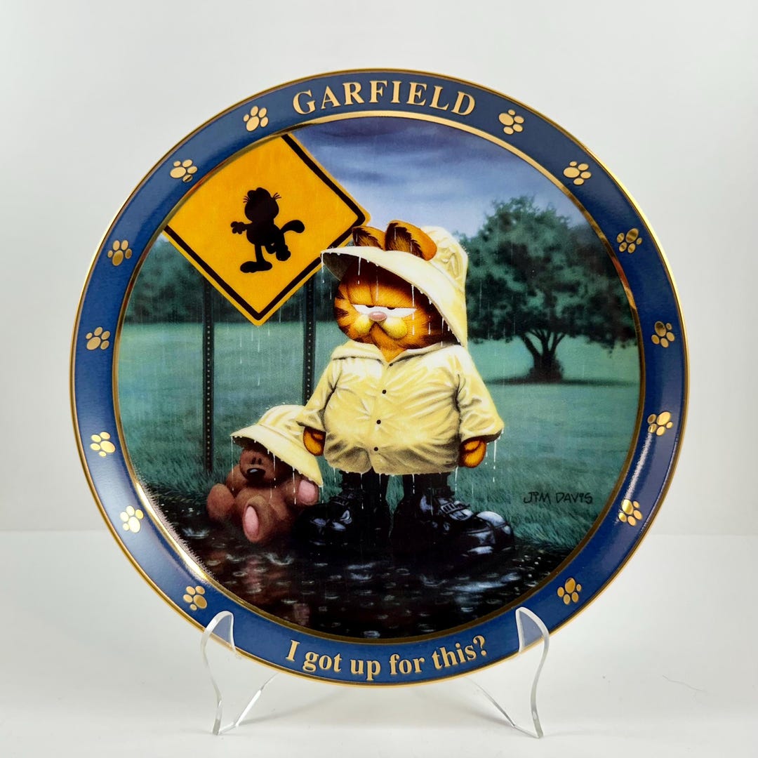 Vintage 1990s the Danbury Mint - "a Day With Garfield Collection" - "i ...