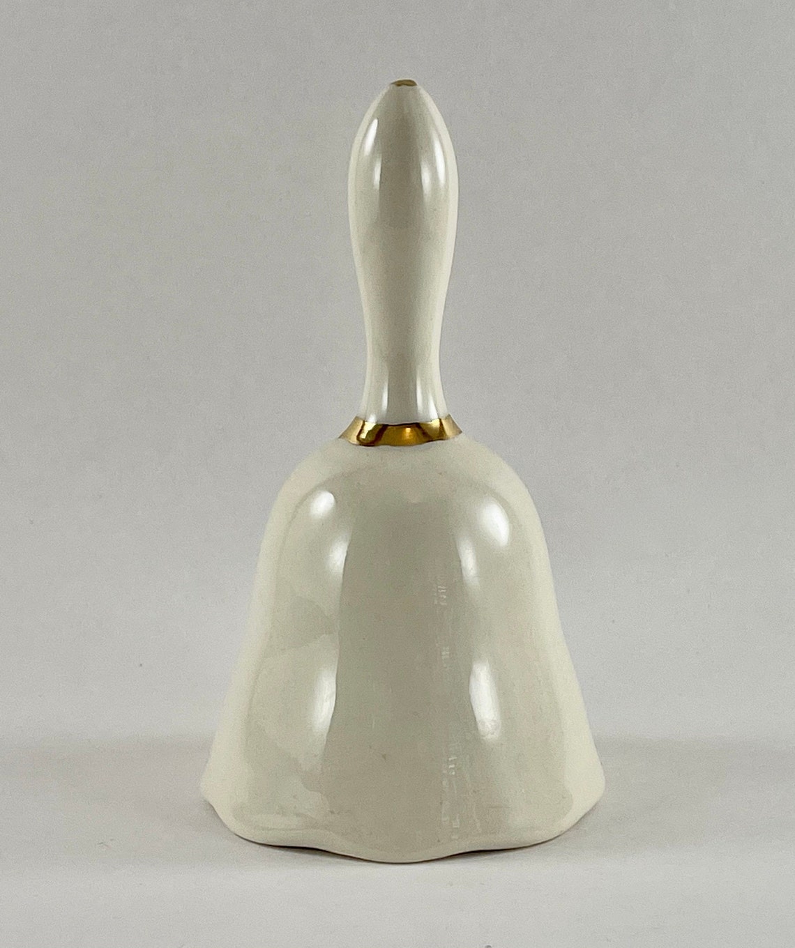 Vintage 1980s Hand Held Ceramic Bell With Gold Gild a - Etsy