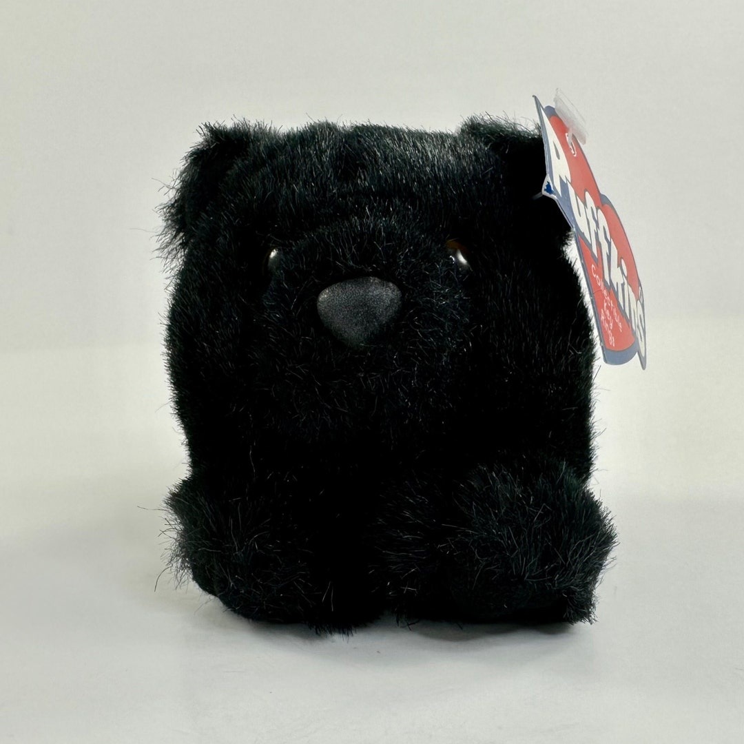 Vintage Copyright 1994 MJC Swibco Puffkins Shadow the Black Cat Plush ...