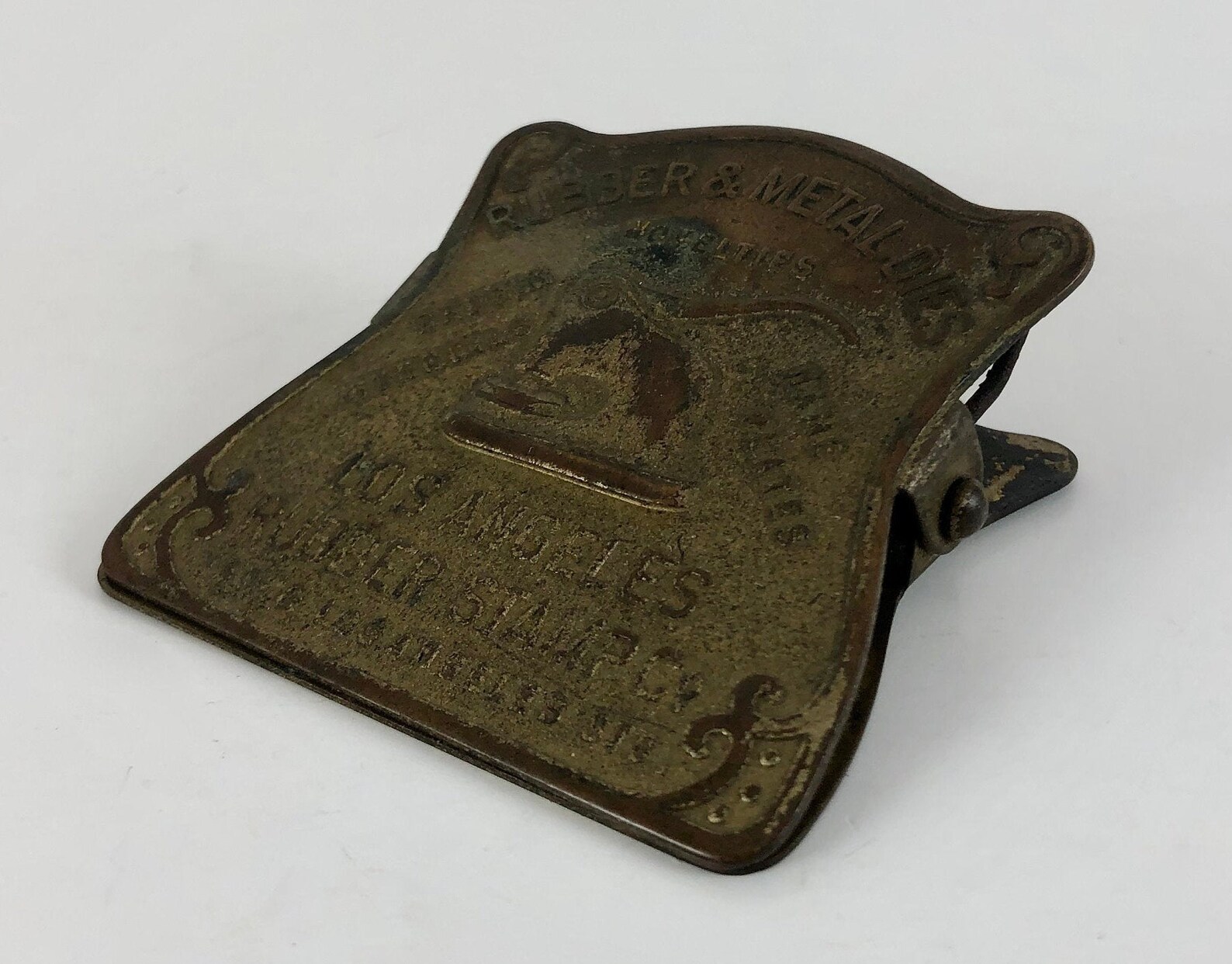 Vintage 1920s Los Angeles Rubber Stamp Co Brass Paper Clamp - Etsy