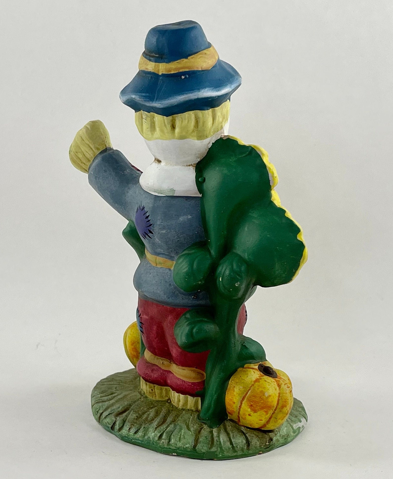 Vintage 1980s Ceramic Friendly Waving Scarecrow Halloween - Etsy