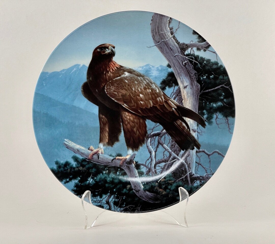 Golden Eagle Collectible Plate: Bradford Exchange, Daniel Smith Art - Etsy