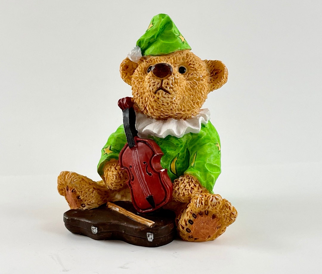 Vintage 1995 Take Me Home Teddies - Jester Jim Violin Player Resin ...