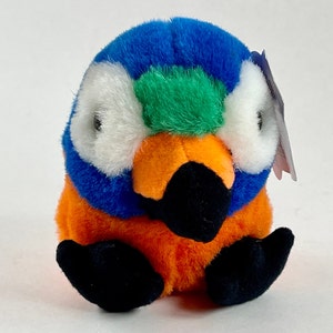 Vintage Copyright 1994 MJC Swibco Puffkins Squawk the Parrot Plush ...