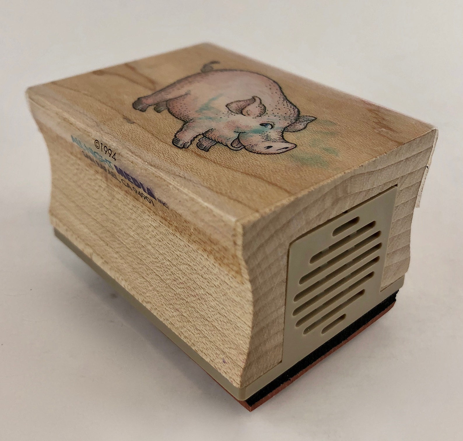 Vintage 1994 All Night Media - Talking Stamps - Pig Rubber Stamp 60181 ...