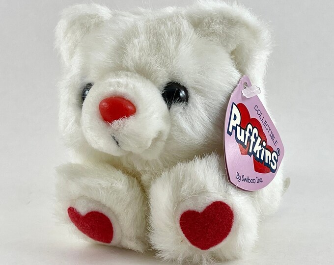Vintage Copyright 1994 MJC - Swibco Puffkins - Hugs the Bear Plush ...