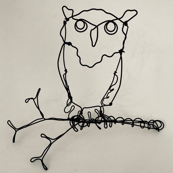Wire Owl Sculpture - Etsy