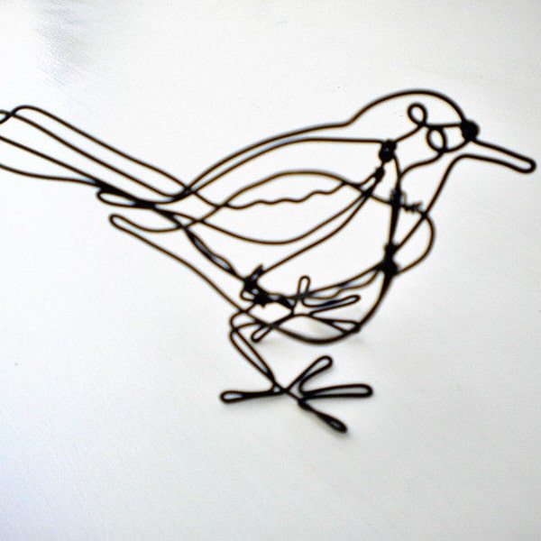 Wire Bird Sculpture - Etsy