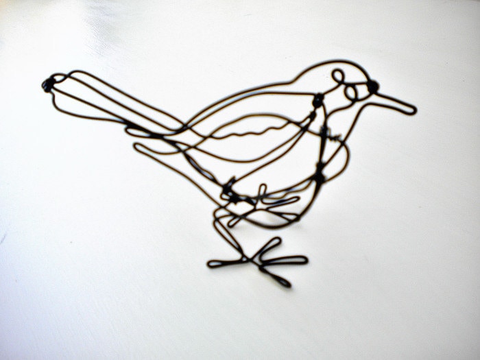 Bird3-d Steel Wire Sculpture - Etsy