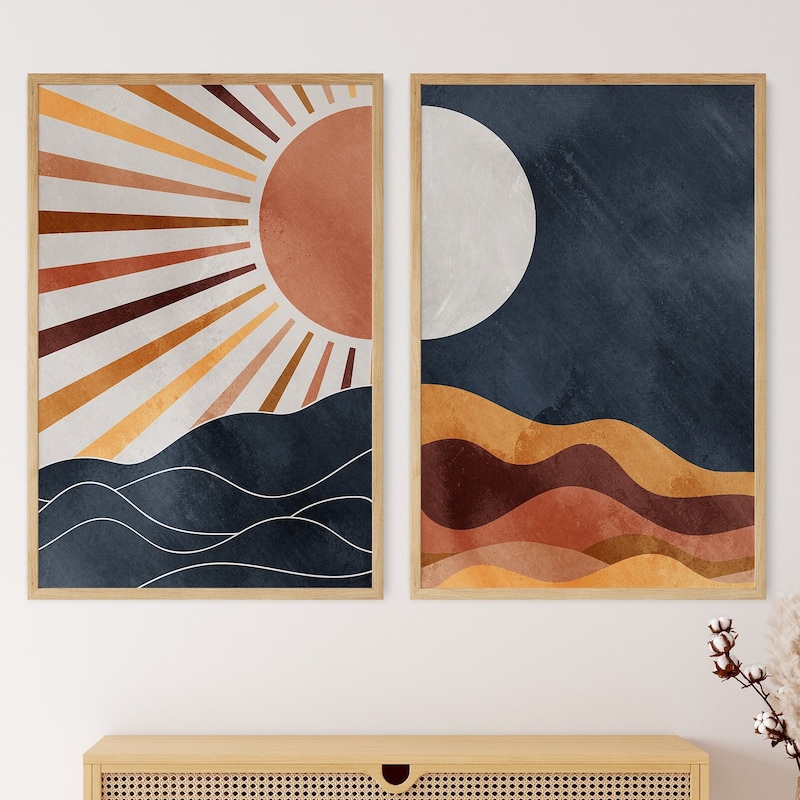 Sun & Moon Poster - Etsy UK