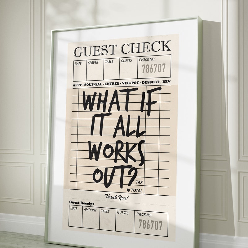 Black What Check Print - Etsy