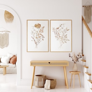 Wildflowers Print Set of 6, Watercolor Flower Gallery Wall Set, Boho ...