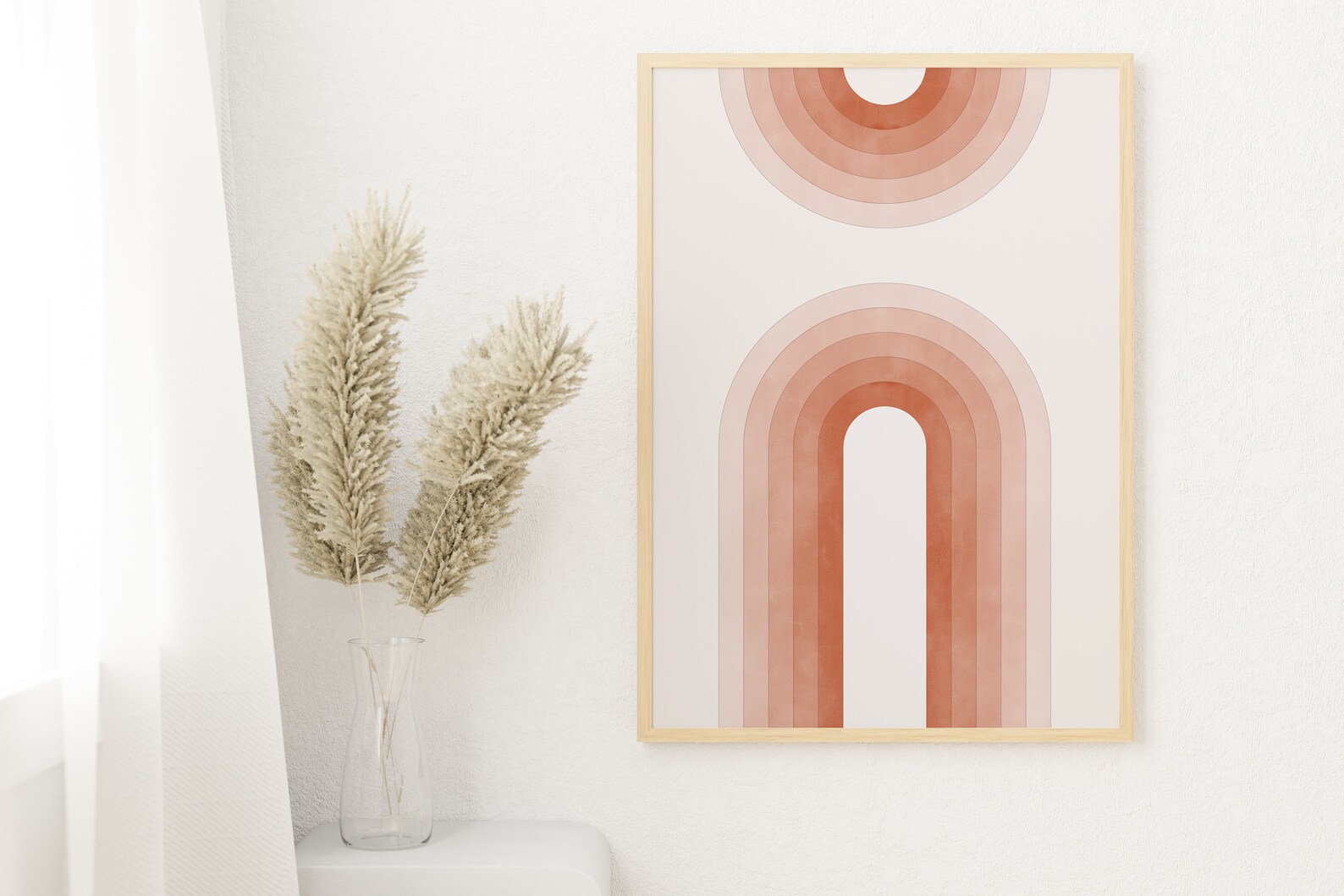 Terracotta Ombre Rainbow Wall Art Printable Boho Arch Poster - Etsy