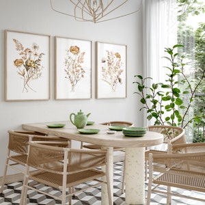 Wildflowers Print Set of 6, Watercolor Flower Gallery Wall Set, Boho ...