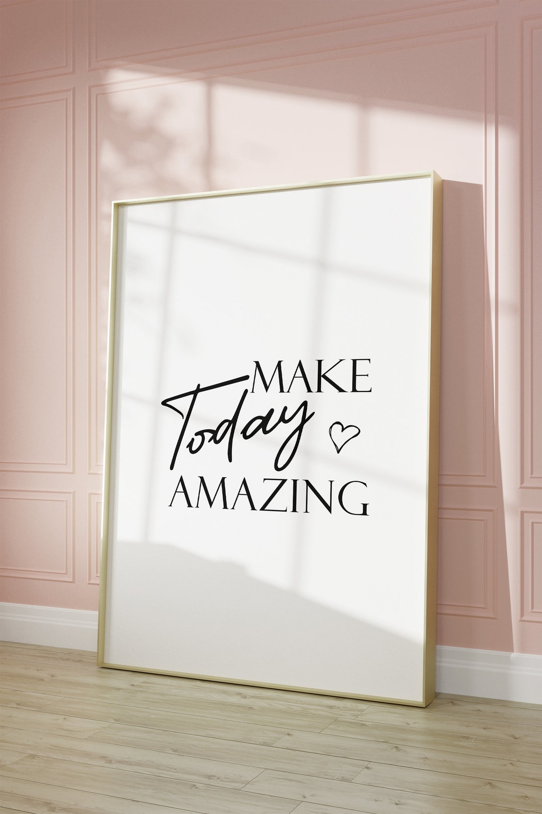 Make Today Amazing Motivational Quote Wall Art, Inspiring Wall Decor ...