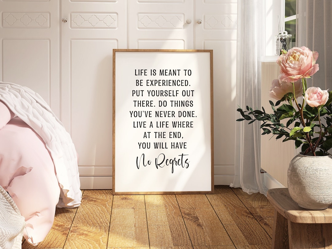 Inspirational Quote Wall Art, Printable Motivational Poster, Black and ...