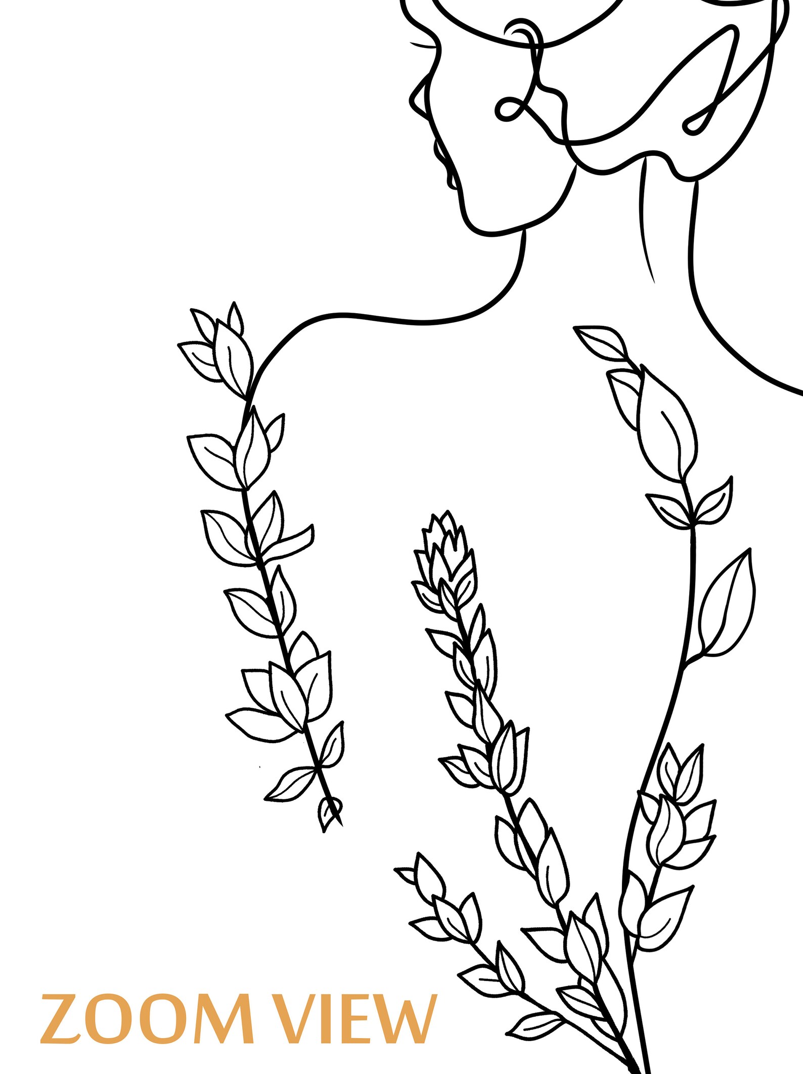 Woman Back Art Line Flower Wall Art Printable Female Body - Etsy