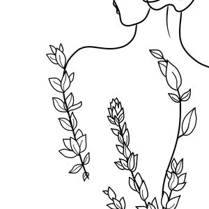 Woman Back Line Art, Printable Female Body Line Drawing Wall Decor - Etsy
