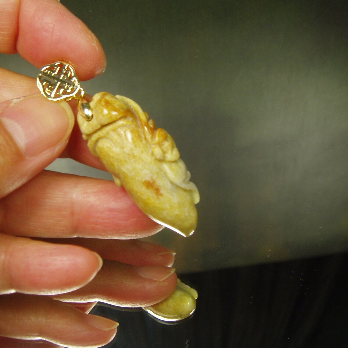 Jadeite Pendant/ Genuine Vintage Jadeite/ Carved Jade Bat on | Etsy