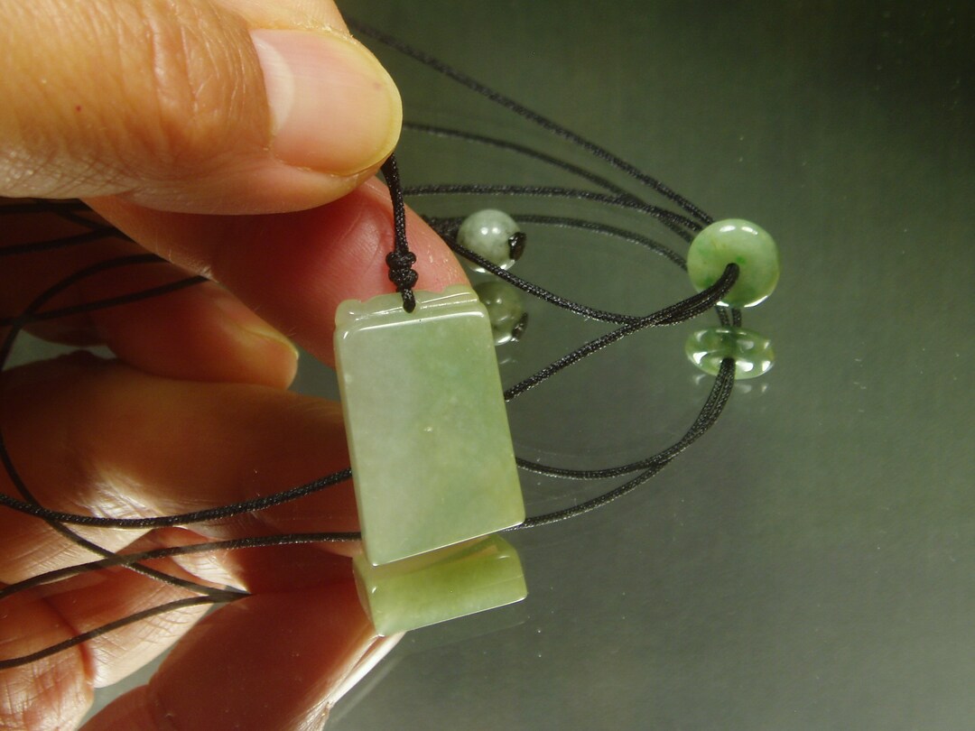 Jadeite Jade Pendant/ Genuine Jadeite Necklace/ Hand Knot Jade Art ...