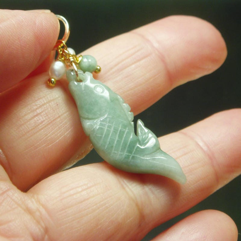 Fish Jade Pendant - Etsy