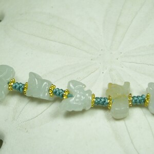 Genuine Jadeite Animal Bracelet/ Carved 12 Zodiac Jadeite Animal/ Hand ...