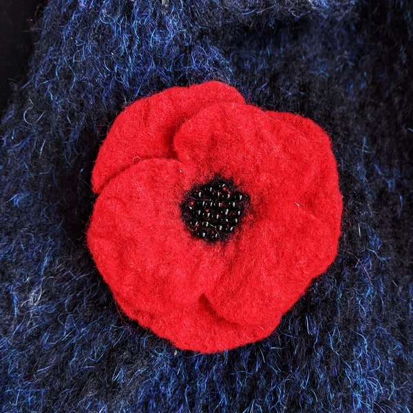 Felt Flower Poppy - Etsy