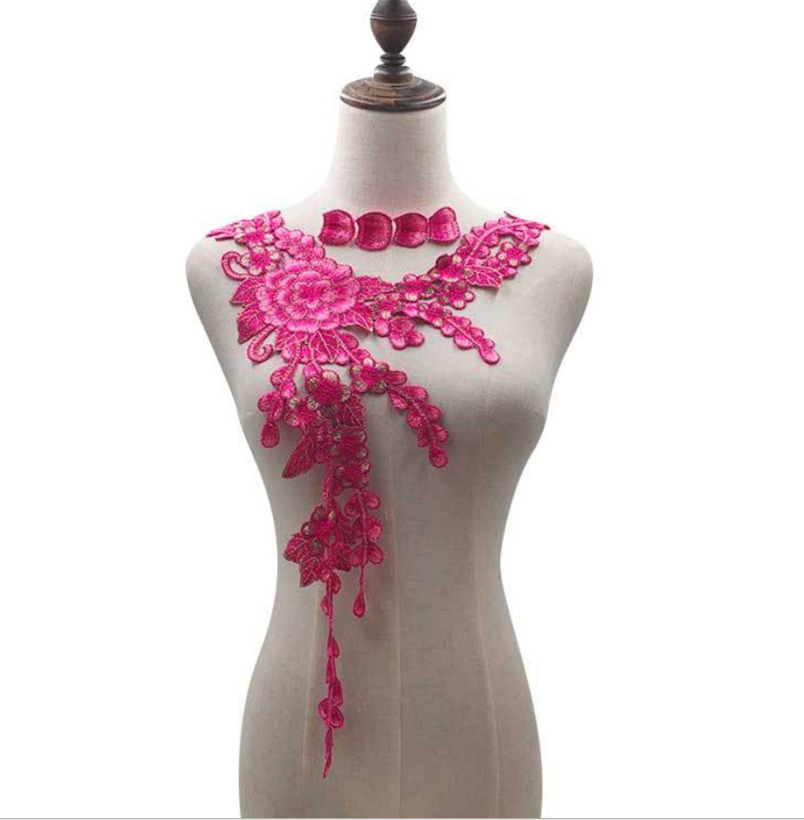 Lace Collar Applique Floralr Patch Embrodiered Aplique | Etsy