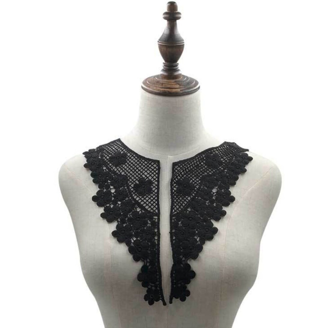Lace Collar Applique, Floral Applique, Embrodiered Aplique, Bridal ...