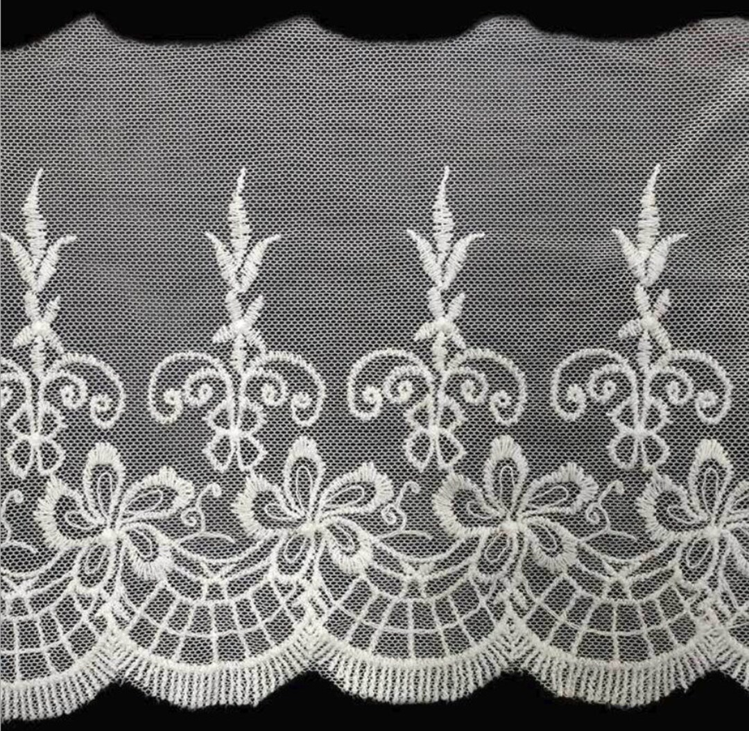 Floral Wave Lace Trimsequined Lace Trim Crochet Lace Trim - Etsy