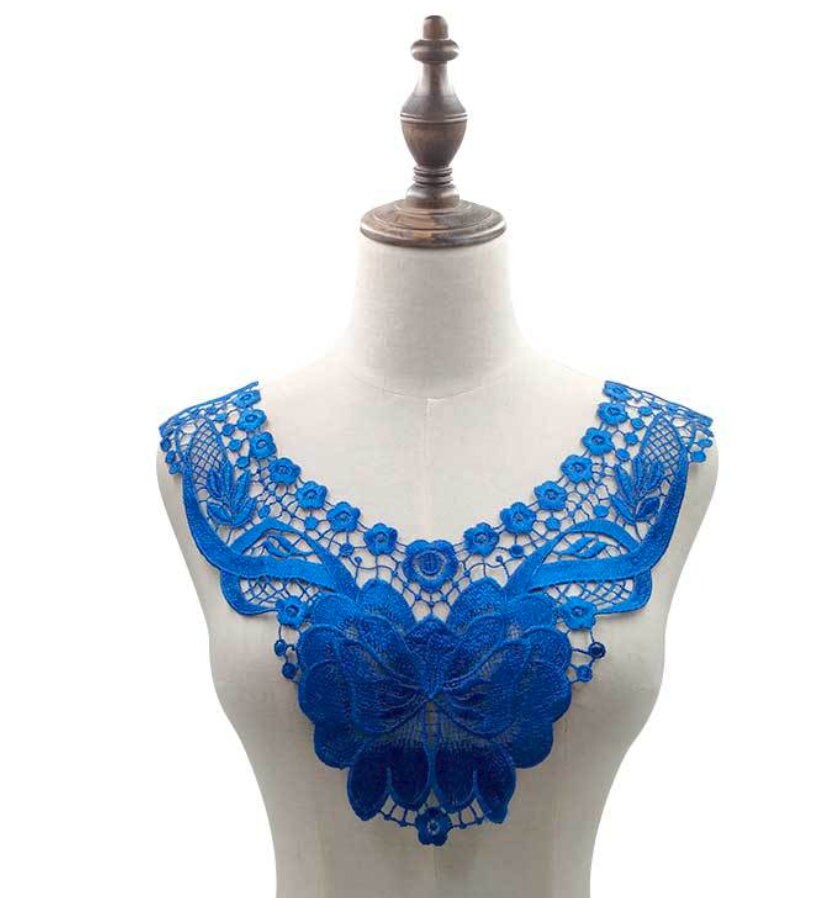 Lace Collar Applique Floral Applique Embrodiered Aplique - Etsy