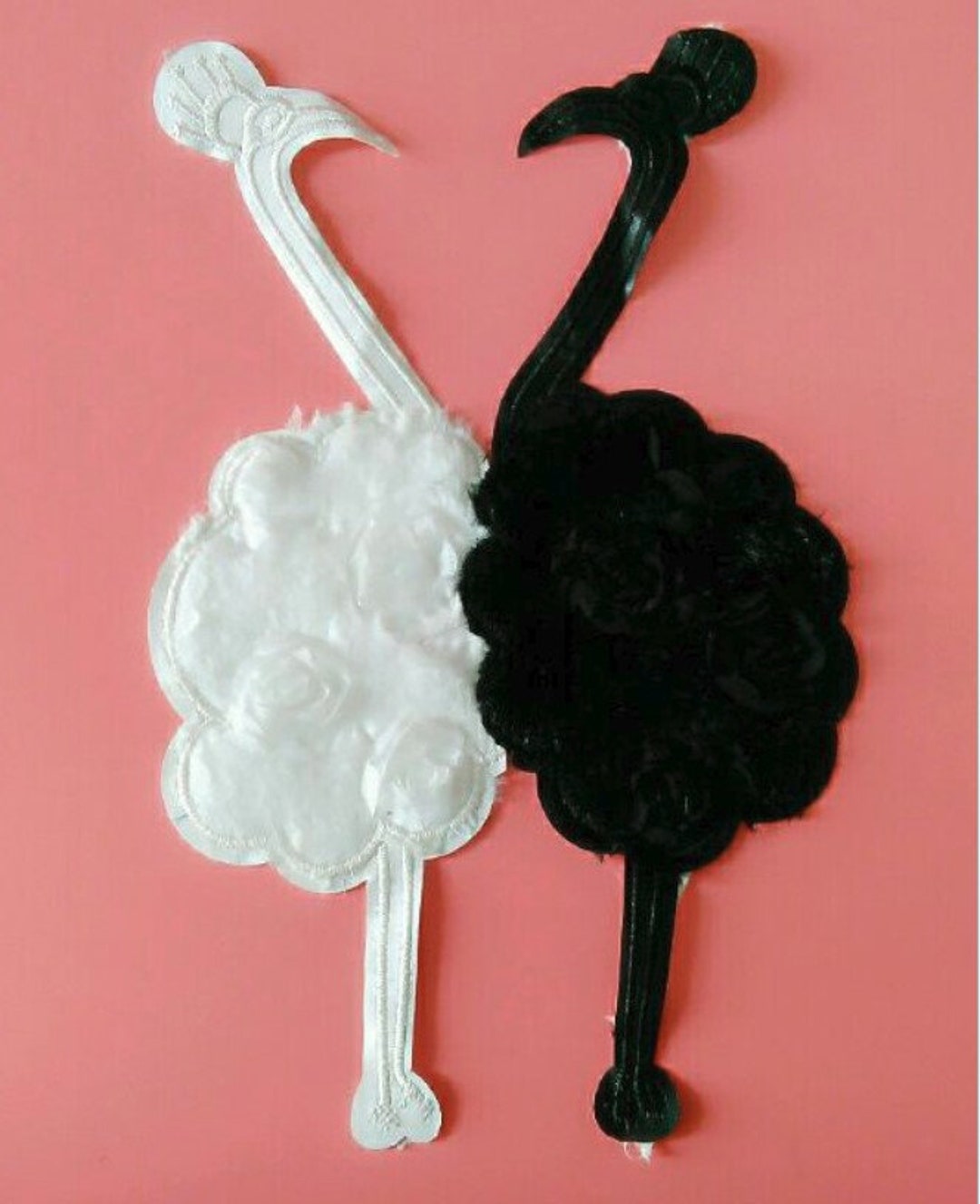 Embroidery the Black White Swan Patch Sew on Applique Sticker - Etsy