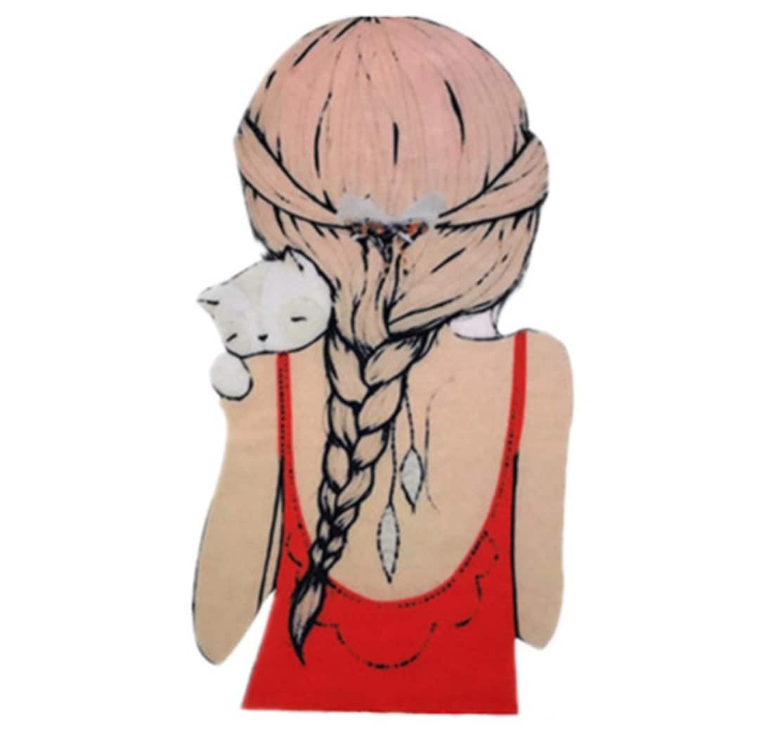 View of Girl's Back Patches , Iron on Applique Sticker for Clothing ...