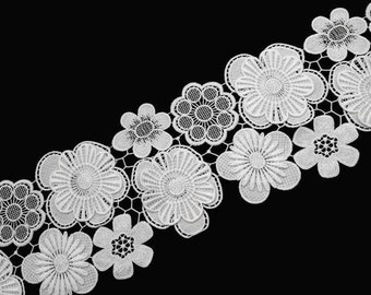 Flower 3D Lace Trim,sequined Lace Trim, Crochet Lace Trim, Bridal Lace ...