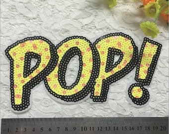 Sequined Skull Head Patch, Iron on Patches Embroidery Applique Sticker for Clothing Jeans Hat ...