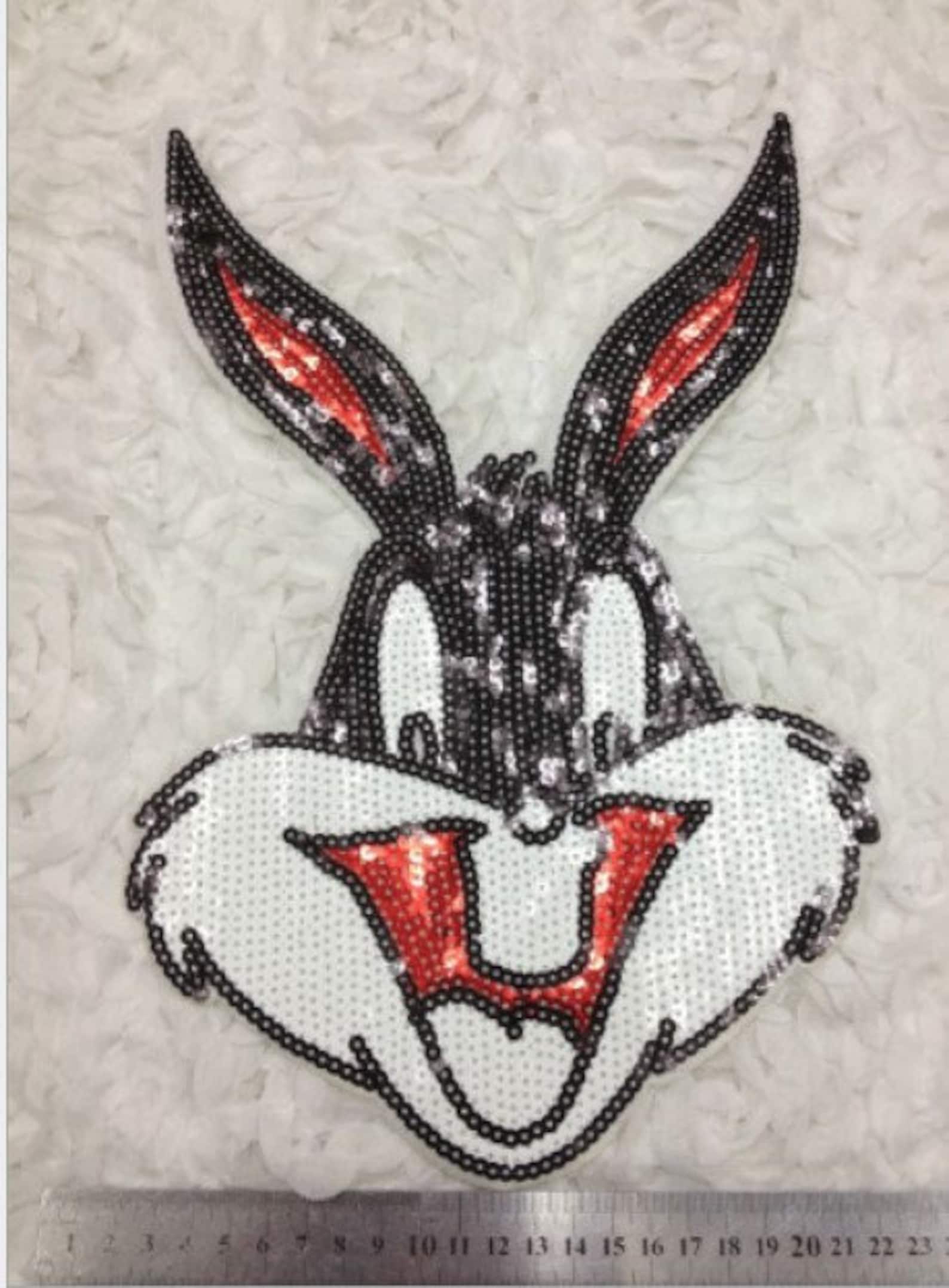 Sequined Rabbit Bunny Patch Iron on Patches Sew on Applique - Etsy