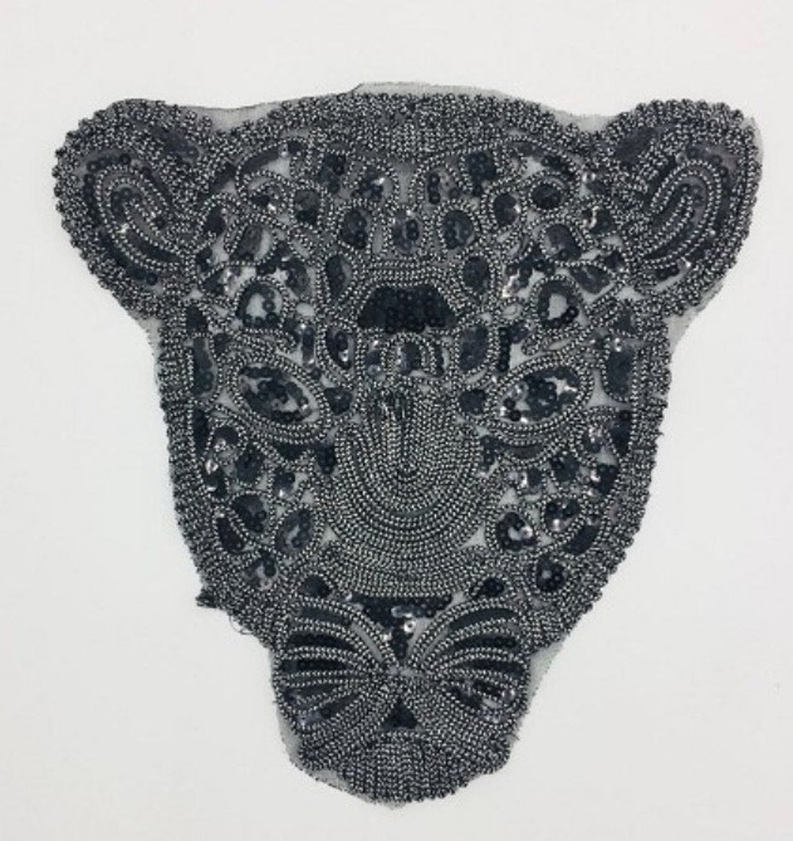 Sequined Beaded the Black Panther Patch Sew on Applique - Etsy