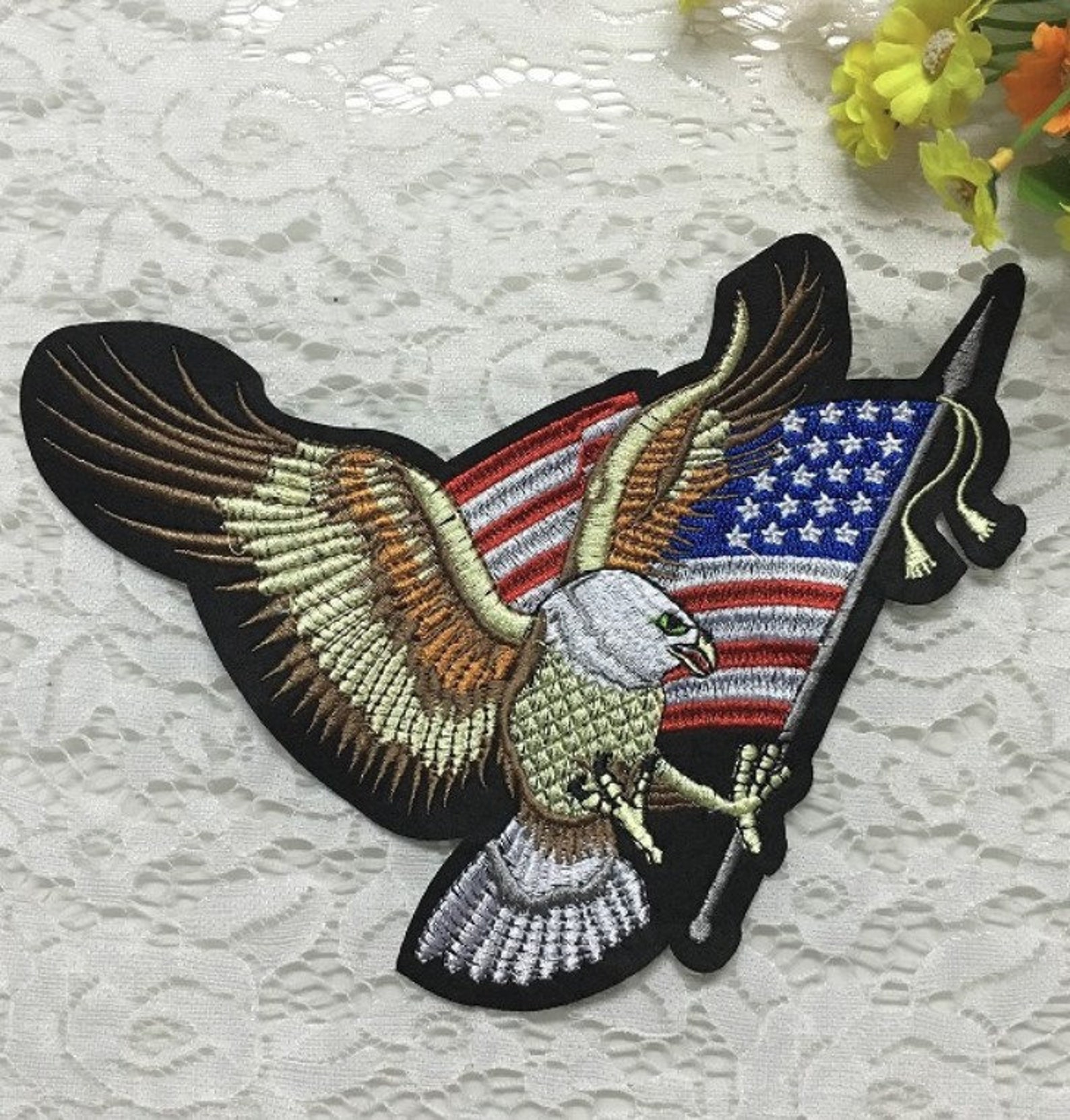 Embroidery American Eagle Patch Sew on Applique Sticker for - Etsy