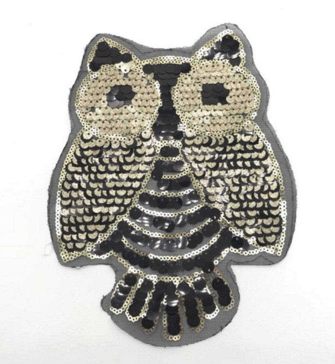 Sequined the Owl Patch Sew on Applique Sticker for Clothing - Etsy