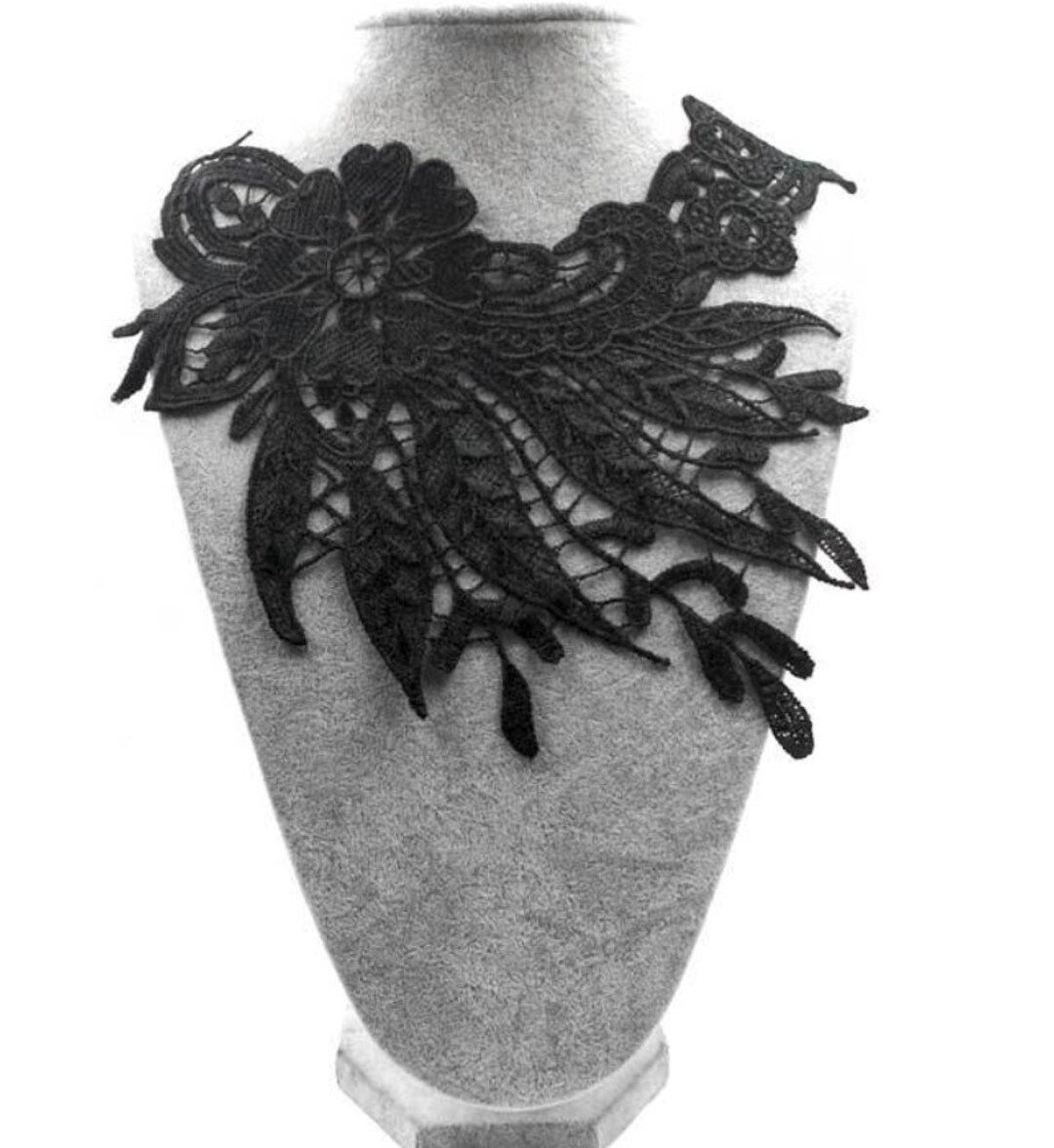 Lace Collar Applique Floral Applique Embrodiered Aplique - Etsy