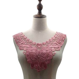 Lace Collar Applique, Floral Applique, Embrodiered Aplique, Bridal ...