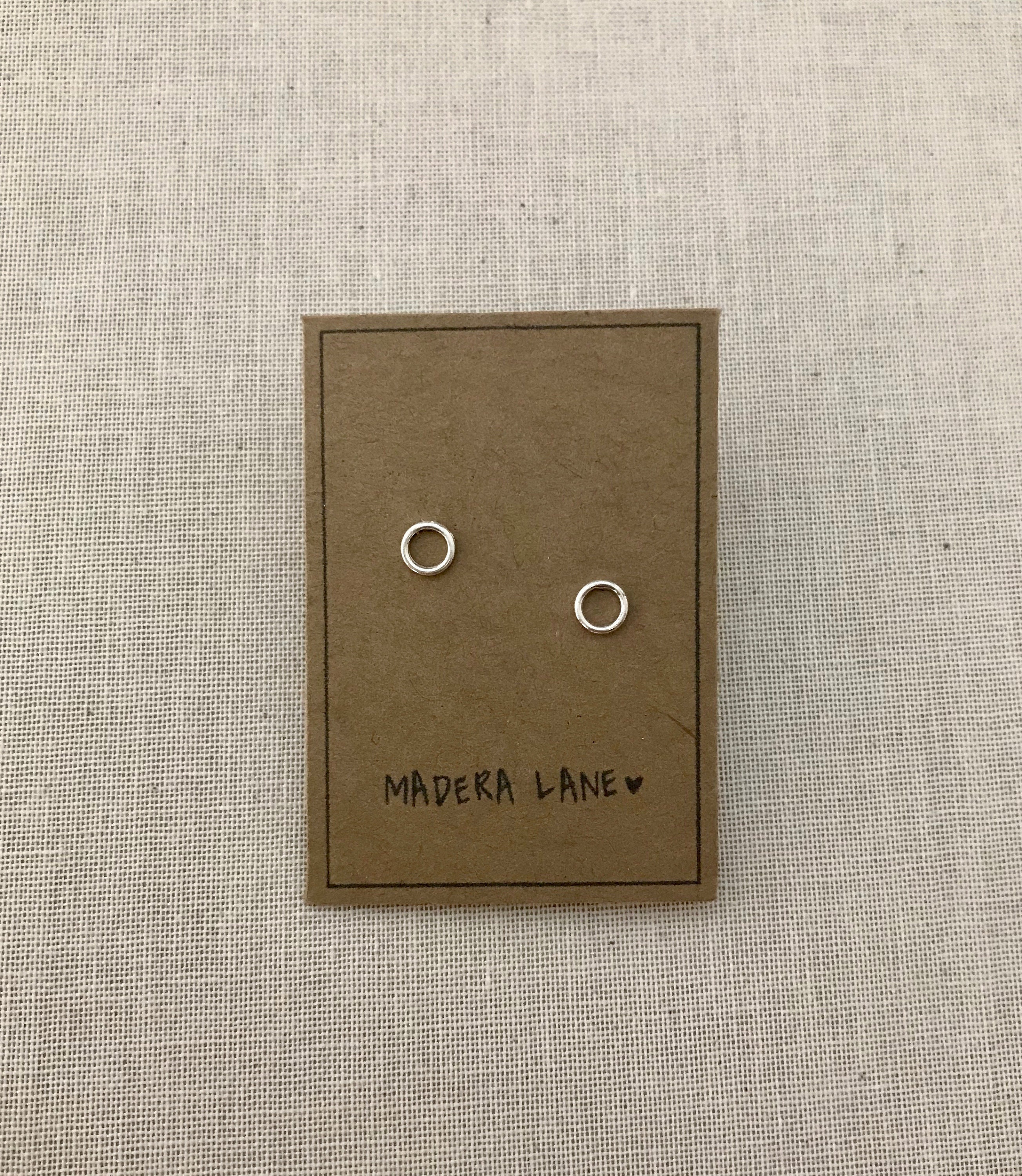 Tiny Simple Circle Ring Stud Earrings in Sterling Silver. | Etsy