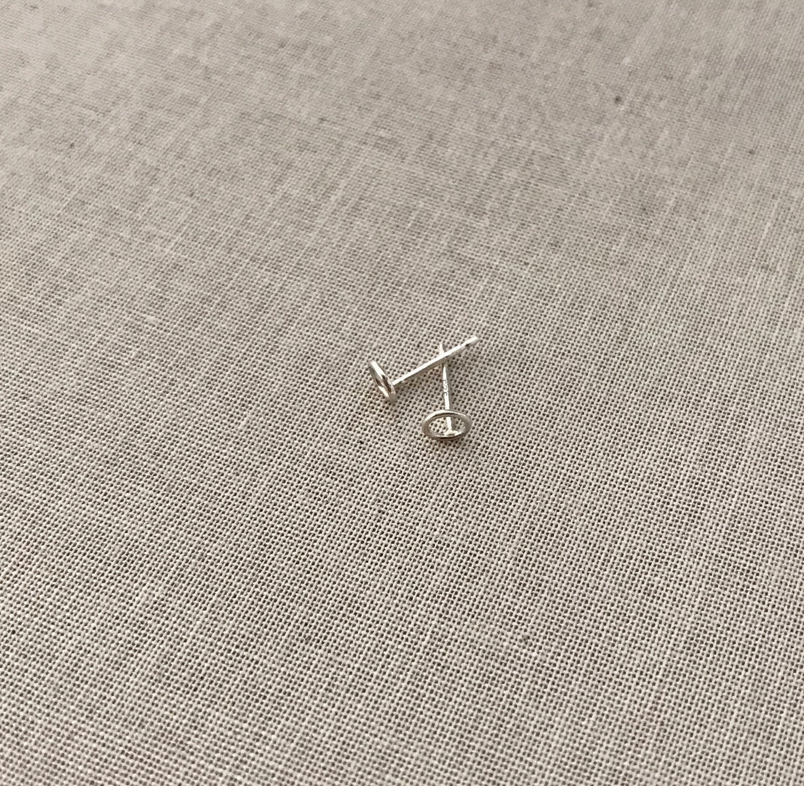 Tiny Simple Circle Ring Stud Earrings in Sterling Silver. - Etsy