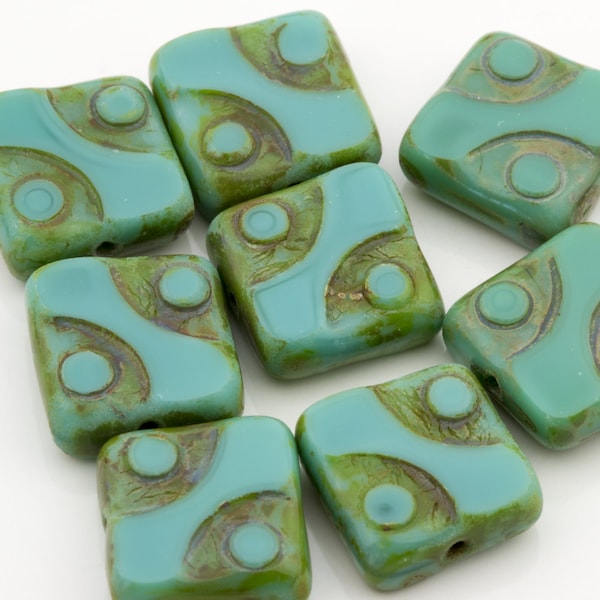 Czech Tile Beads - Etsy